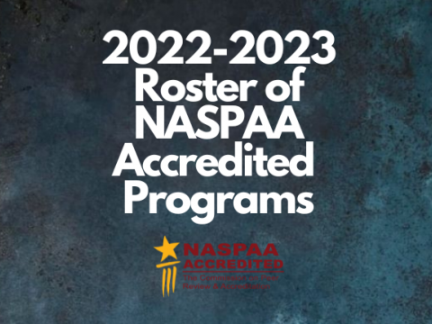 2022-2023 Roster of Accredited Programs Released | NASPAA